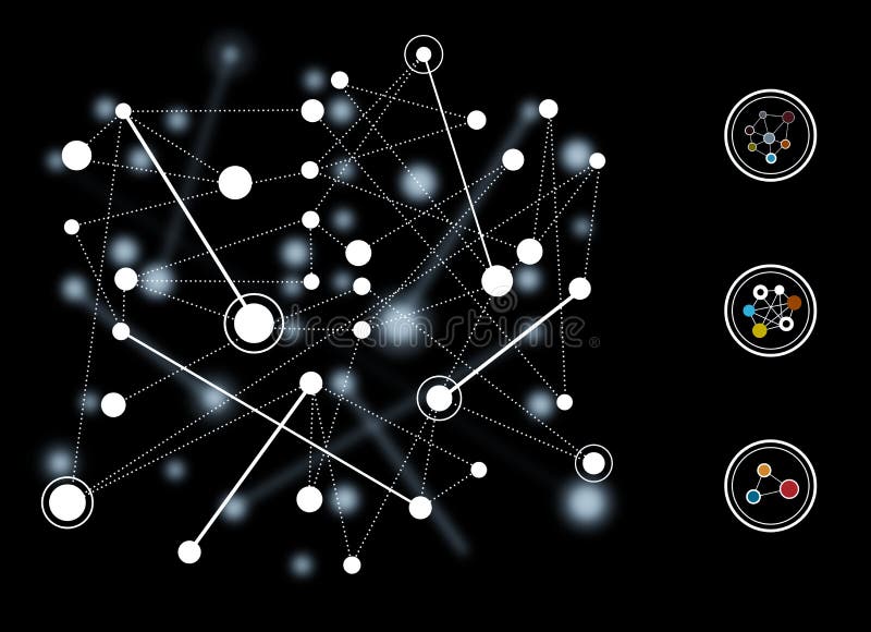 Illustration of Decentralized Network System Stock Illustration ...