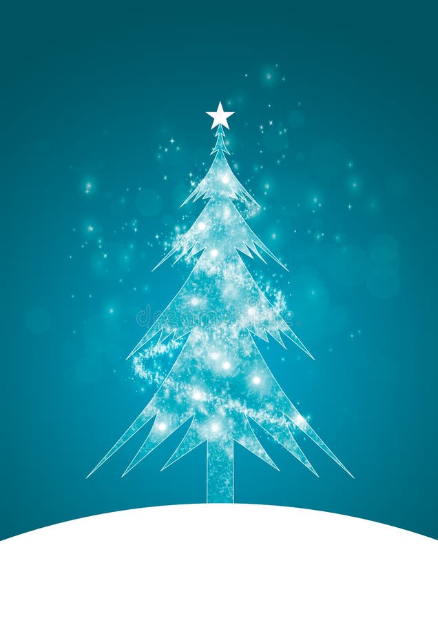 A Decorated Christmas Tree. Bokeh Effects and Sparkles Surround the ...