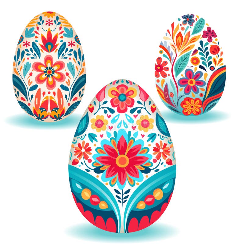 Illustration of Three a Decorated Easter Egg Stock Vector - Illustration of organ, orange: 316418426