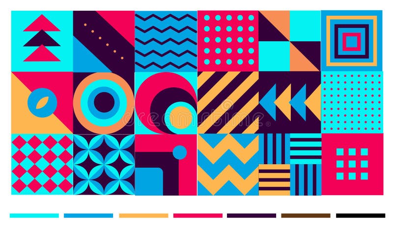 Illustration for Decoration. Abstract Patterns that Let the Colors ...