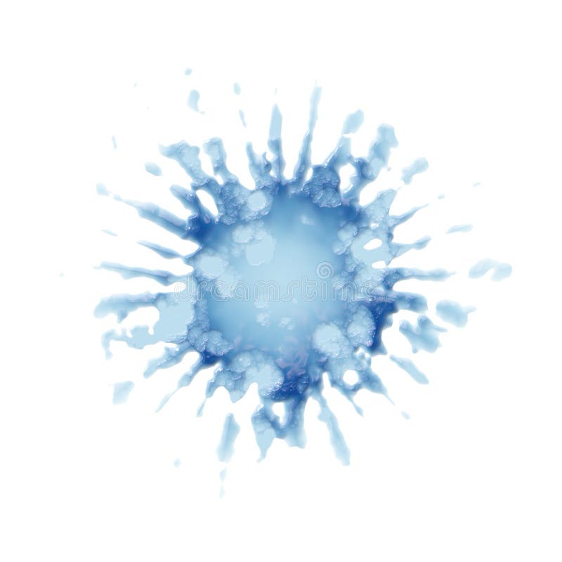Decorative Blue Splat on White Background Stock Illustration ...