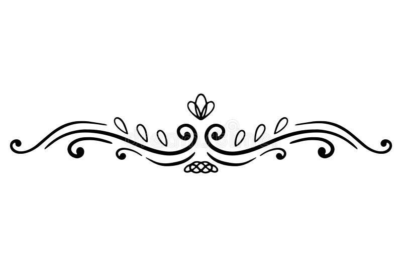 Illustration of a Decorative Divider with Abstract Elements. Vector ...