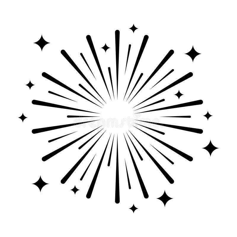 Illustration of a Decorative Starburst. Stock Vector - Illustration of ...