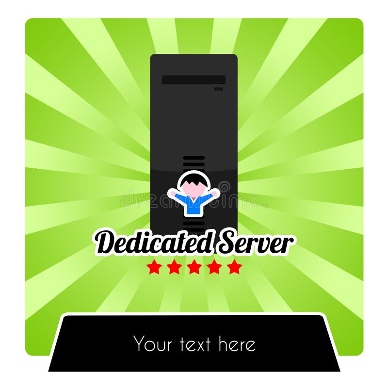 Illustration for Dedicated Web Hosting Services Stock Illustration ...