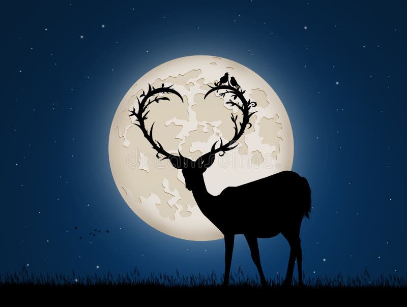 Heart Moonlight Stock Illustrations – 1,702 Heart Moonlight Stock ...
