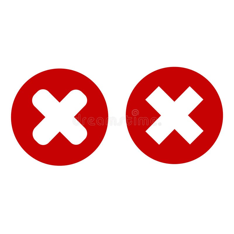 Delete sign. Red circle. X stock vector. Illustration of choice - 113028917