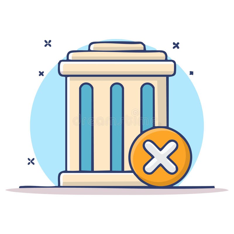 Illustration of Delete Trash Can Concept with Symbol Depicting Remove ...