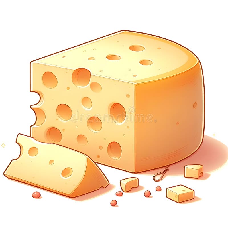 Delicious cheese stack stock illustration. Illustration of delicious ...