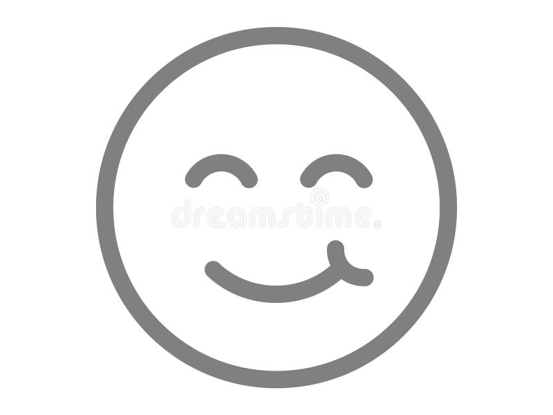 Illustration of a Delicious Face Mark (glutton Icon) Stock Illustration ...