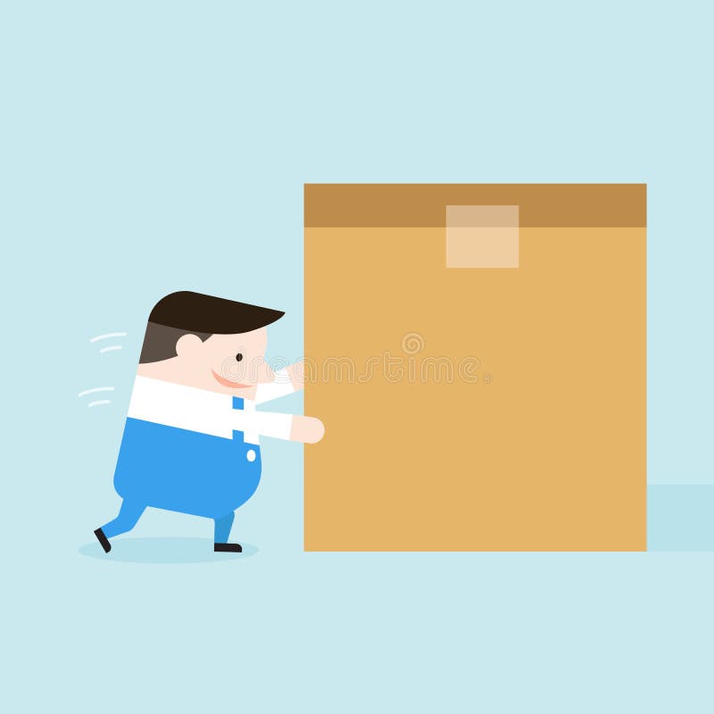 Illustration of Delivery Man Carrying Boxes Stock Vector - Illustration ...