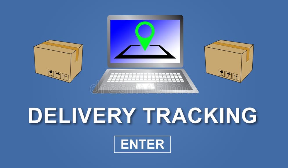 Concept of Delivery Tracking Stock Illustration - Illustration of fast ...