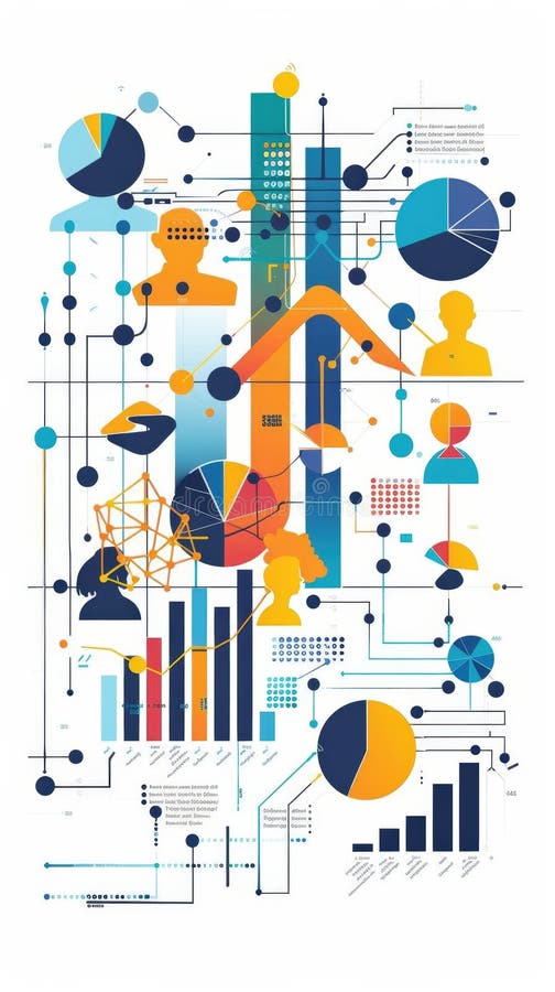 Illustration of a Demographic Chart with AI Text Integrated into the ...