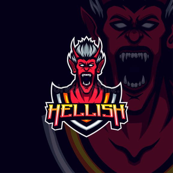 Illustration of Demon Hellish Mascot Stock Vector - Illustration of ...