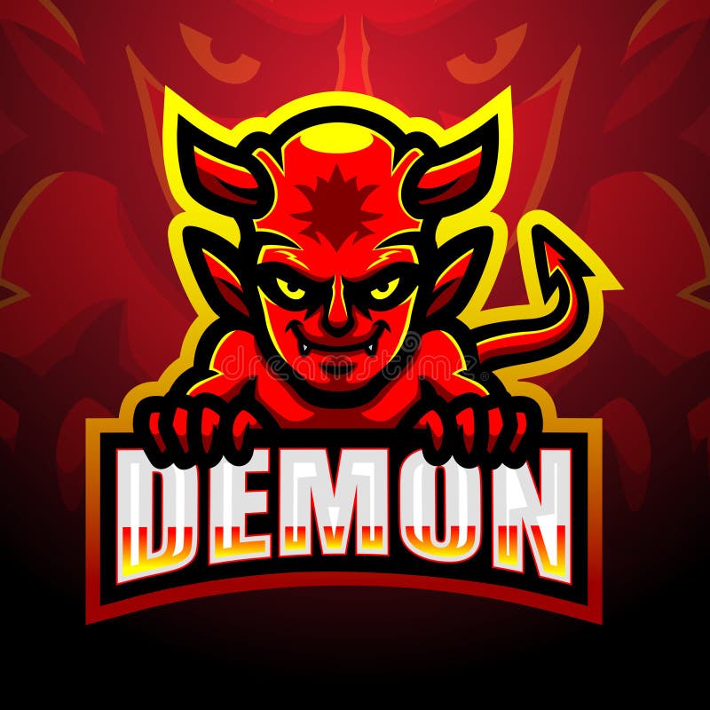 Demon Mascot Esport Logo Design Stock Vector - Illustration of ...