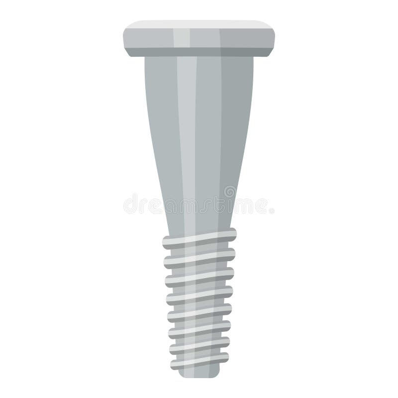 Vector Graphic of a Single Dental Implant, Showcasing a Detailed Modern ...