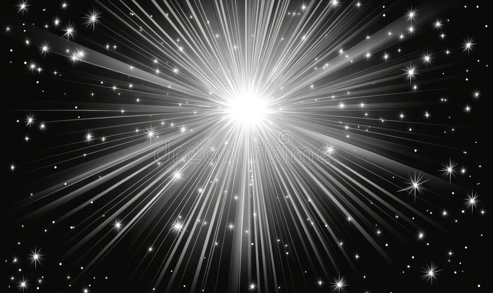 Illustration Depicting an Abstract Background with Bursts of Light and ...