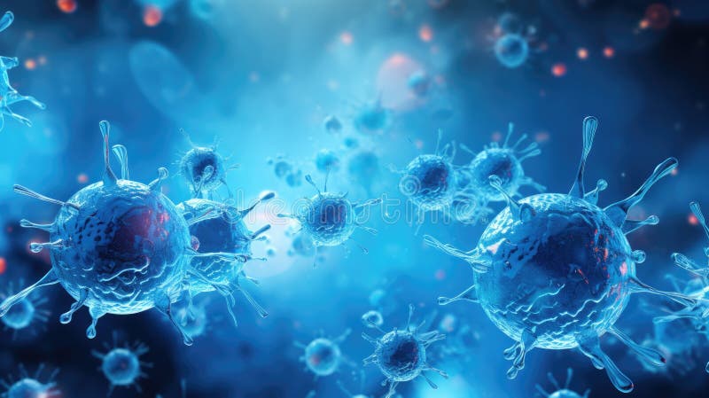 Illustration Depicting Blue Cells Stock Illustration - Illustration of ...