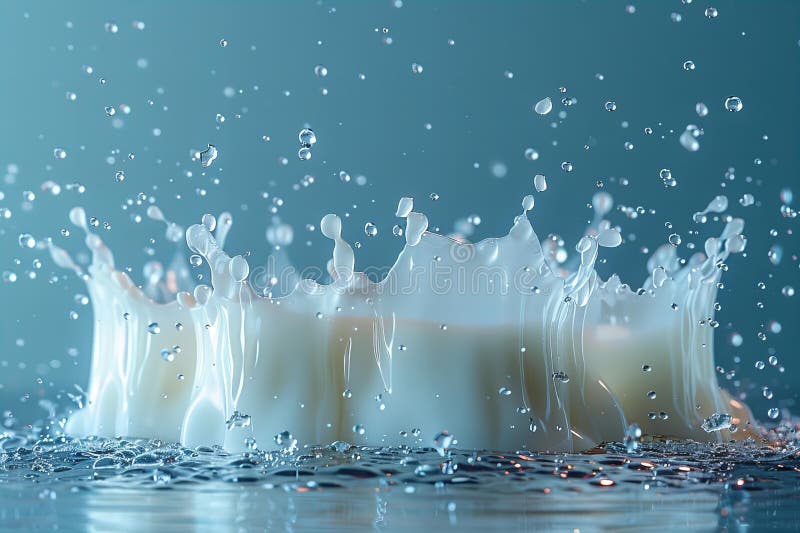 Depicting a Brash Water Splash with White Cylinders, High Quality, High ...