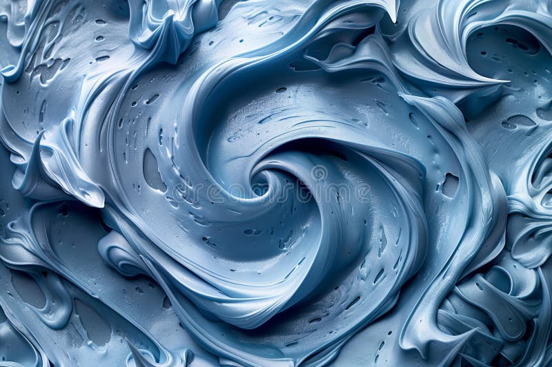 Depicting a Close Up Image of Blue Icing with a Swirl, High Quality ...