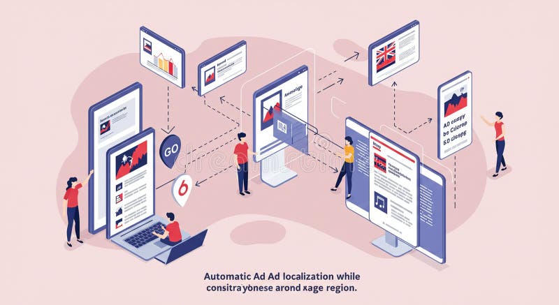 Illustration Depicting the Concept of Automatic Ad Localization ...