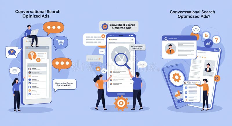 Illustration Depicting the Concept of Conversational Search Optimized ...