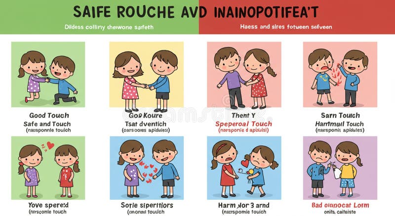 Illustration Depicting Different Types of Touch and Interactions ...