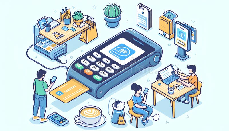 Illustration Depicting a Digital Payment Environment. Central Stock ...