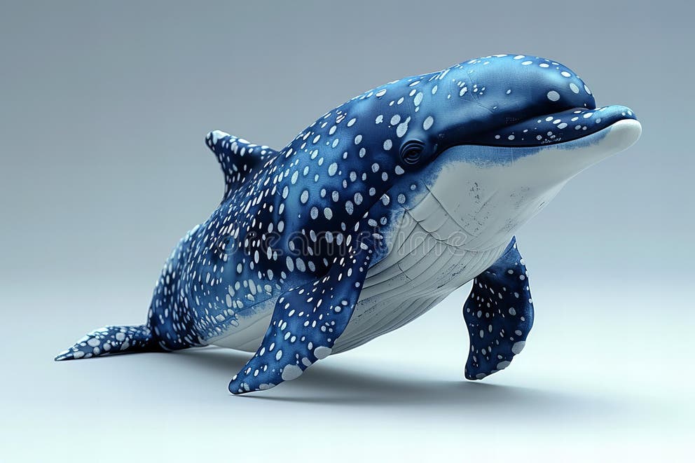 Depicting a of a Dolphin, Full Body, on a Solid Stark White Background ...