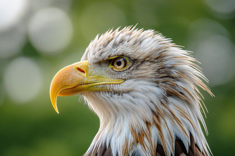 Depicting a the Eagle Looks Like it is Staring at Something Photo Stock ...