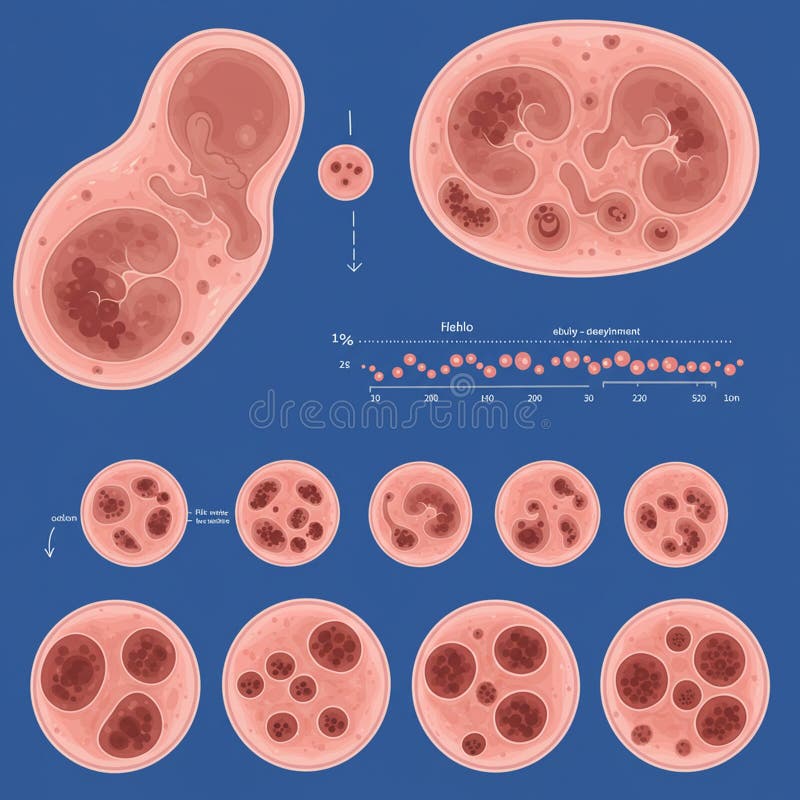 Illustration Depicting the Embryonic Development Stages of a Segmented ...