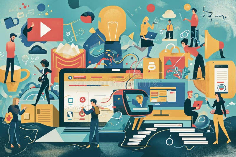 An Illustration Depicting the Evolution of Education Technology, AI ...