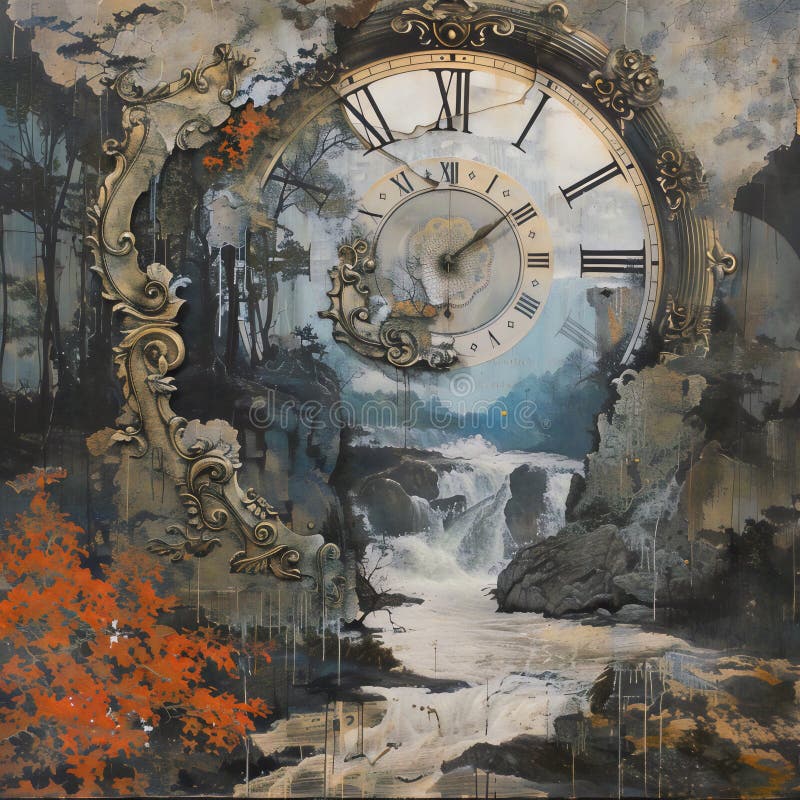 The Stream of Time stock illustration. Illustration of passageoftime ...