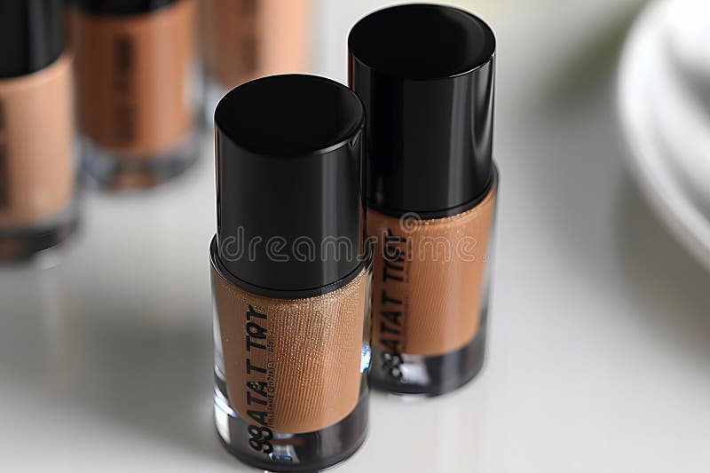 Depicting a Foundation in the Shade Natural Brown, High Quality, High ...