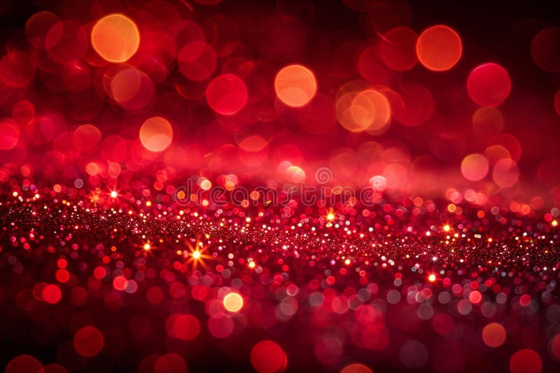 Depicting a Glitter Red Background with Lights and Sparkles, High ...