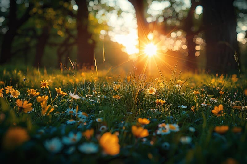 Depicting a Grass in the Sun, Beautiful Summer, High Quality, High ...