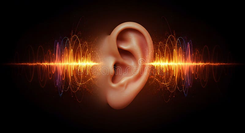 Human Ear and Sound Waves: a Visual Representation of Hearing and Audio ...
