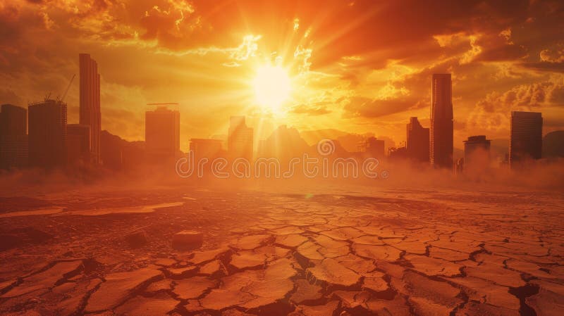 Illustration Depicting Intense Heat Showcasing the Realistic Effects of ...