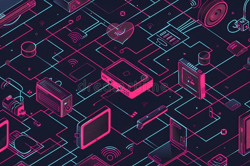 An Illustration Depicting an Interconnected Network of Devices ...