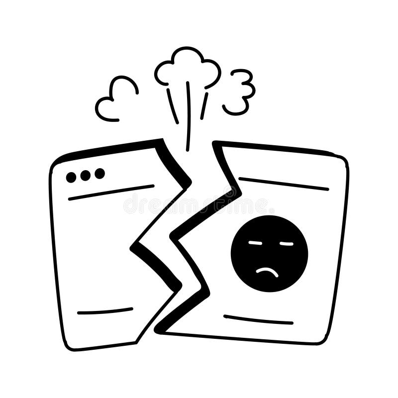 Illustration Depicting Issues or Errors Encountered on Websites. Stock ...