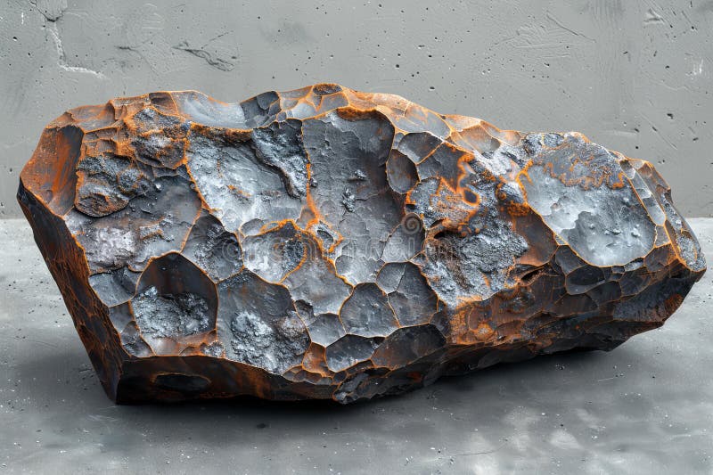 Depicting a Large Meteorite on the Ground, Its Surface Covered in ...