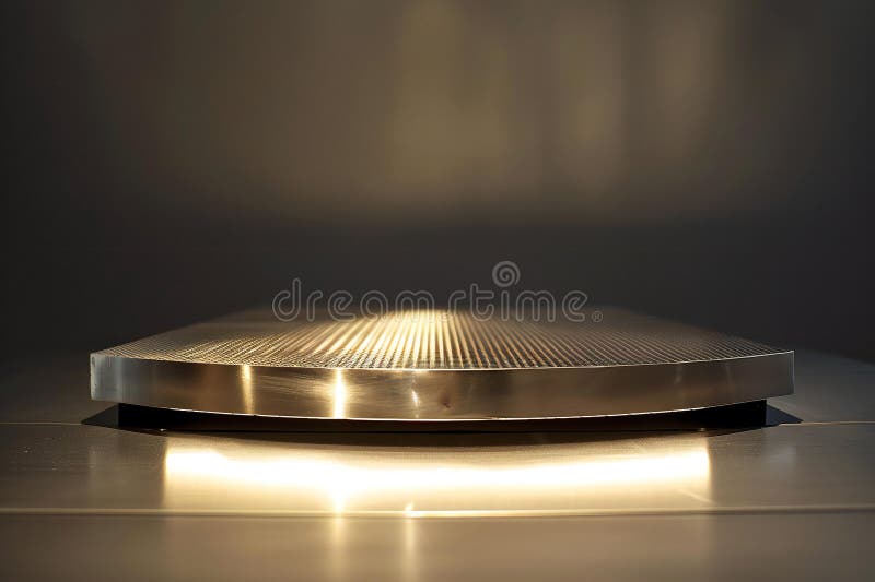 Depicting a Metal Platform with a Light Shining on it, High Quality ...