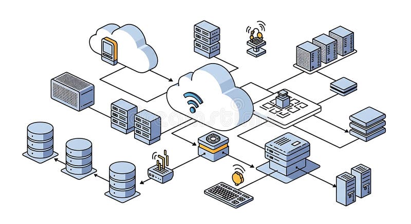 Connected Routers Stock Illustrations – 124 Connected Routers Stock Illustrations, Vectors ...