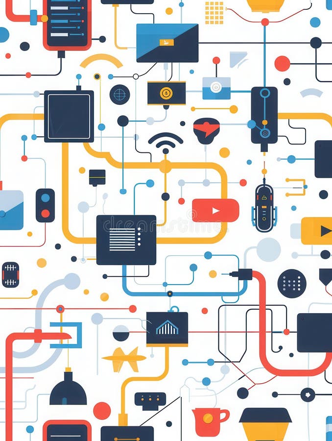 An Illustration Depicting a Network of Interconnected Devices ...
