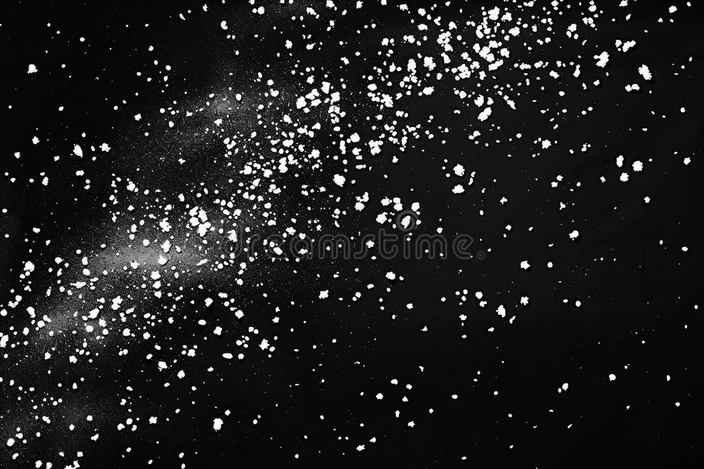 Depicting a Pattern of Small White Particles on a Black Background ...