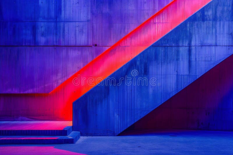 Depicting a Red and Blue Abstract Blue and Purple Light, High Quality ...