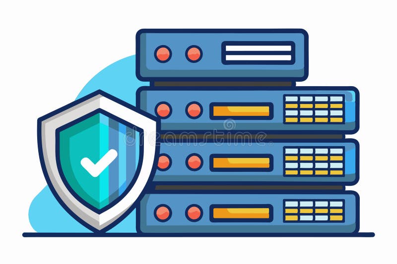 Illustration Depicting a Secure Server with Customizable Features and a ...