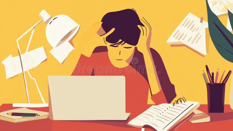 Student Frustration Illustration Stock Illustration - Illustration of ...