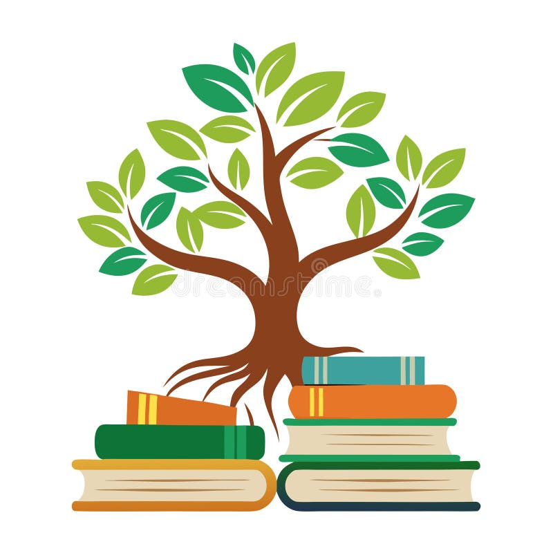 Tree of Knowledge Illustration with Books: Education, Learning, and ...