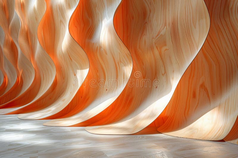 Depicting a Wooden Wall with Curves in the Pattern, High Quality, High ...