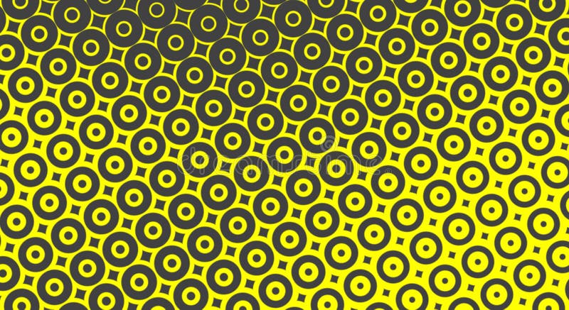 Abstract Pattern Background of Yellow Circles and Squares in Stroke ...